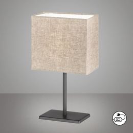 easy! BY FHL LED Tischleuchte &raquo;Kate&laquo; E14 1 Stk. Tischleuchte,Stoffschirm,Schnurschalter,Hochwertige Verarbeitung beige