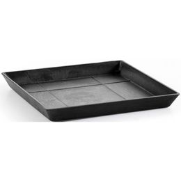 Ecopots Blumentopfuntersetzer &raquo;SQUARE SAUCER Dark Grey&laquo; BxTxH: 28x28x3 cm grau Kunststoff