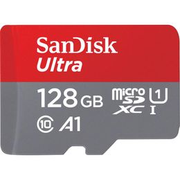 Sandisk Speicherkarte &raquo;Ultra microSDXC&laquo; (128 GB Class 10 ) Adapter grau Wasserdicht, temperaturbest&auml;ndig, sto&szlig;fest, magnetsicher und r&ouml;ntgenstrahlengesch&uuml;tzt