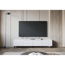 Home Affaire Lowboard &raquo;LOWBOARD PHUKET II, TV-Kommode Breite 190cm&laquo; 1 Stk. tlg. Modernes, griffloses Design mit 4 Klappen in eleganten, matten Farben 