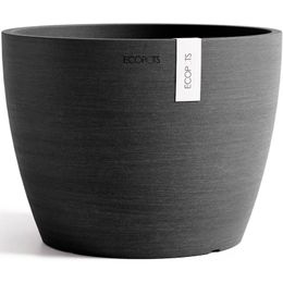 Ecopots Blumentopf &raquo;Stockholm 24 Dunkelgrau&laquo; f&uuml;r innen und au&szlig;en: frostsicher, bruchsicher und lichtbest&auml;ndig grau Kunststoff