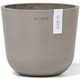 Ecopots Blumentopf &raquo;Oslo Mini 16 Taupe&laquo; f&uuml;r den Innenbereich grau Kunststoff