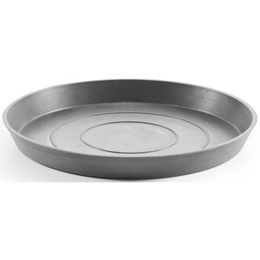 Ecopots Blumentopfuntersetzer &raquo;ROUND SAUCER Grey&laquo; BxTxH: 21x21x2,5 cm grau Kunststoff
