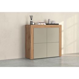 OTTO home Highboard &raquo;CHRONOS Breite 140 cm mit 4 T&uuml;ren und 8 F&auml;cher 'Made in Italy'&laquo; 1 Stk. tlg. Hohes Sideboard, Kommode, Schrank, Grifflos mit Push 