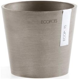 Ecopots Blumentopf &raquo;Amsterdam Mini 13 Taupe&laquo; f&uuml;r den Innenbereich grau Kunststoff