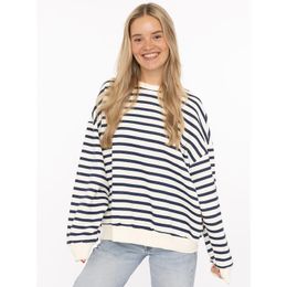 Zwillingsherz Damen Sweatshirt &raquo;"Stripes"&laquo;, Rundhalsausschnitt, mit Streifen L/XL