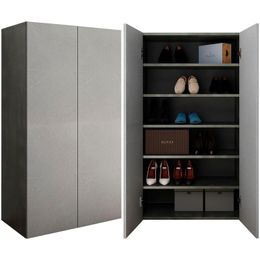 OTTO home Schuhschrank &raquo;Pratiko Breite 63 cm, H&ouml;he 114 cm, Schuhregal mit 6 Ebenen,&laquo; Schuhkommode, 2 T&uuml;ren, Platz f&uuml;r bis zu 15 Paar Schuhe FSC -