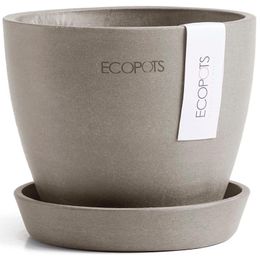 Ecopots Blumentopf &raquo;Antwerp Mini 11 Taupe&laquo; f&uuml;r den Innenbereich grau Kunststoff