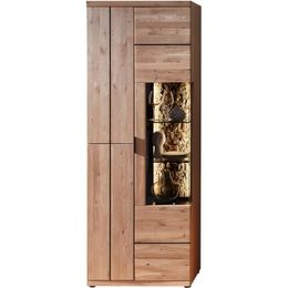 Innostyle Vitrine &raquo;Donna Vitrine, 75x207x42 (BxHxT)&laquo; 1 Stk. tlg. Beleuchtung bestellbar, 3 t&uuml;rig, Echtkork Absetzung, L/R verwendbar ABS-Kunststoff, Aluminium, 