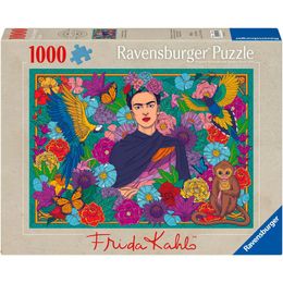 Ravensburger Puzzle &raquo;Frida Kahlo's Paradies: Papageien, Affen und Bl&uuml;ten&laquo; Made in Germany bunt Pappe