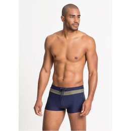 bonprix Damen bonprix Badehose mit Bindeband am Bund, bequeme Passform, mit Kontraststreifen blau 56/58 (XL), N-Gr