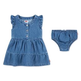 Levi's Kids Damen Levi's Kids Jeanskleid &raquo;LVG FLUTTER SLEEVE BUTTON UP D&laquo; 2 tlg. tlg. Ohne Taschen 2 tlg. Set, for Girls, Denim-Kleid mit Denim 