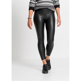 bonprix Damen bonprix Thermoleggings &raquo;Leggings mit Thermo Funktion&laquo; mit Thermo Funktion, aus Lederimitat, mit weichem Innenflie&szlig; schwarz 36/38 (S), N-