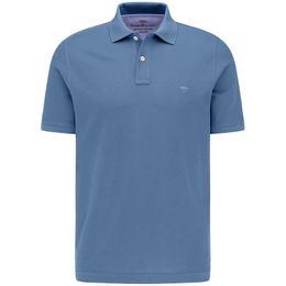 Fynch-Hatton Herren Fynch-Hatton Poloshirt normale Passform, mit 2-Knopf-Polokragen, aus Baumwolle blau XL (56/58)