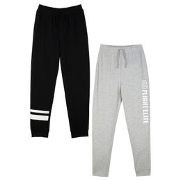 bonprix Jungen bonprix Jogginghose aus Baumwoll-Mix, mit Eingrifftaschen, bequeme Passform schwarz 152/158, N-Gr