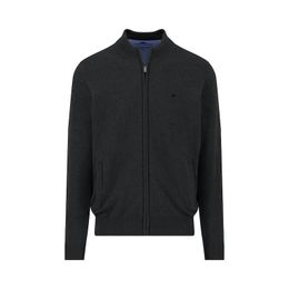 Fynch-Hatton Herren Fynch-Hatton Strickpullover aus Baumwolle, mit Stehkragen, mit Rei&szlig;verschluss, Regular Fit schwarz XL