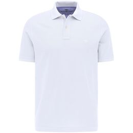 Fynch-Hatton Herren Fynch-Hatton Poloshirt normale Passform, mit 2-Knopf-Polokragen, aus Baumwolle wei&szlig; L (52/54)