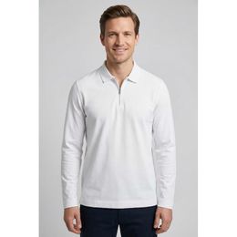 Fynch-Hatton Damen Fynch-Hatton Langarmshirt normale Passform, mit Zipper, mit Hemdkragen, h&uuml;ftbedeckende L&auml;nge 3XL