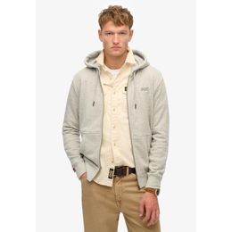Superdry Herren Kapuzensweatjacke &raquo;ESSENTIAL LOGO ZIP HOODIE HB&laquo; Baumwollmischung, slim fit grau S