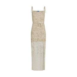 KARL LAGERFELD JEANS Kleid Damen Gr&ouml;&szlig;e 34 ecru / pastellgr&uuml;n Winterkleid