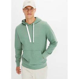 bonprix Damen bonprix Hoodie &raquo;Hoodie aus reiner Baumwolle&laquo;, Regular Fit, mit K&auml;ngurutasche, weich angeraute Innenseite gr&uuml;n 44/46 (S)