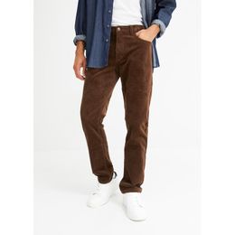 bonprix Herren bonprix Cordhose &raquo;Regular Fit Stretch-Cordhose mit Komfortschnitt&laquo; aus Baumwolle und Elasthan, Regular Fit, Komfortschnitt braun 66, N-