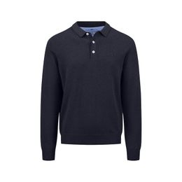 Fynch-Hatton Herren Fynch-Hatton Strickpullover aus Baumwolle, mit Polokragen und kurzer Knopfleiste M