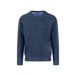 Fynch-Hatton Herren Fynch-Hatton Rundhalspullover aus Baumwolle, mit Rundhalsausschnitt, Regular Fit blau 3XL