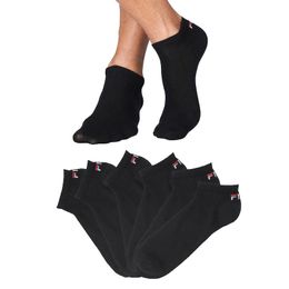 Fila Damen Socken &raquo;UNISEX INVISIBLE PLAIN SOCKS&laquo; 6 Paar, 6 Stk. tlg. mit eingestricktem Logo schwarz 35-38