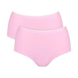 Sloggi Damen Sloggi High-Waist-Slip &raquo;GO Sense&laquo; 2er Pack, Santoni Rundstrick L