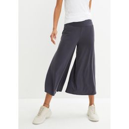 bonprix Damen bonprix Culotte mit breitem Komfortbund, lockere Passform, extraweite Beine blau 44/46 (L), N-Gr
