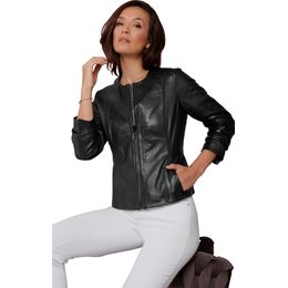 Mainpol Damen Lederblazer mit handschuhweichem Griff schwarz Gr&ouml;&szlig;e 50