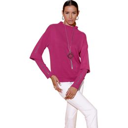 CR&Eacute;ATION L Damen Sweatshirt im softweichen Material-Mix fuchsia Gr&ouml;&szlig;e 44