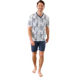 Herren Shortys ecru-dunkelblau + ecru-petrol Gr&ouml;&szlig;e 44/46