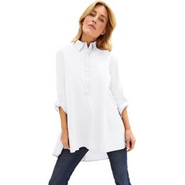 CR&Eacute;ATION L Damen Longbluse in A-Silhouette wei&szlig; Gr&ouml;&szlig;e 36