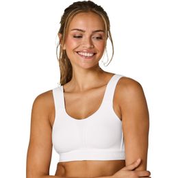 Swegmark Damen Sport-BH ohne B&uuml;gel wei&szlig; Gr&ouml;&szlig;e 85E