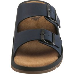Franken Schuhe Herren Pantolette mit gepolstertem Leder-Fu&szlig;bett marine Gr&ouml;&szlig;e 41