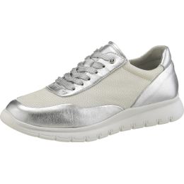 Heine Damen Sneaker silberfarben-wei&szlig; Gr&ouml;&szlig;e 37