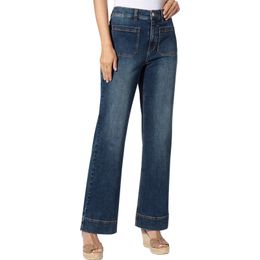 Heine Damen Jeans im Bootcut-Style blue-stone-washed Gr&ouml;&szlig;e 48