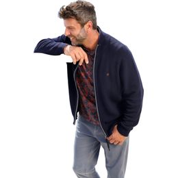 Marco Donati Herren Shirtjacke mit Strukturmuster, Baumwolle marine-steingrau Gr&ouml;&szlig;e 44/46