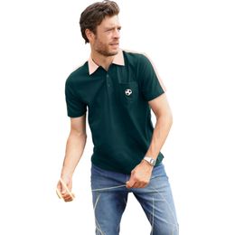 Catamaran Herren Kurzarmshirt mit Fu&szlig;ball-Stickerei petrol-sand Gr&ouml;&szlig;e 52/54
