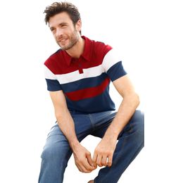 Catamaran Herren Kurzarmshirt in Pikee-Qualit&auml;t dunkelblau-dunkelrot-gestreift Gr&ouml;&szlig;e 60/62