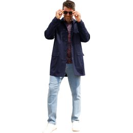 Marco Donati Herren Kurzmantel in Twill-Qualit&auml;t, gef&uuml;ttert marine Gr&ouml;&szlig;e 54