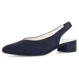 Slingpumps Gabor "Slingpumps", Damen, Gr. 38, blau, Schuhe Slingpumps