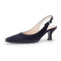 Slingpumps Gabor "Slingpumps", Damen, Gr. 42, blau, Schuhe Slingpumps
