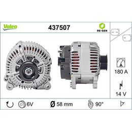 Valeo Generator REMANUFACTURED PREMIUM 437507 14V 180A f&uuml;r VW AUDI (FAW) 06C903016J 6C903016HX 059903015R