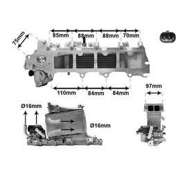 Van Wezel Ladeluftk&uuml;hler 58004376 2-polig f&uuml;r SKODA VW SEAT AUDI 04L129711L 04L129711R 04L129711