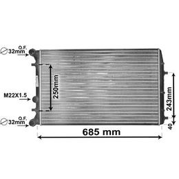 Van Wezel K&uuml;hler, Motork&uuml;hlung 76002010 mit Zubeh&ouml;r f&uuml;r SKODA VW SEAT VAG 6Q0121253M 6Q0121253L