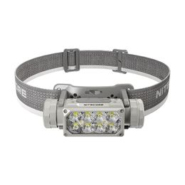 NITECORE LED Kopflampe HC65 UHE - 2000 Lumen - 3 Lichtquellen, grau