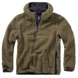 Brandit Teddyfleece Worker Pullover oliv, Gr&ouml;&szlig;e S